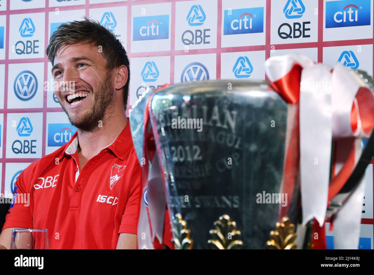 Former Sydney Swans co-captain Kieren Jack with the Swans 2012 ...