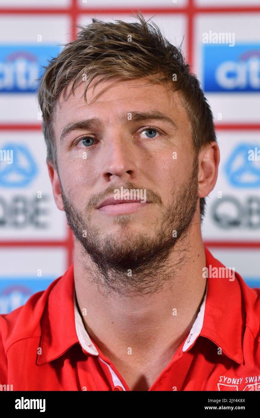 Former Sydney Swans co-captain Kieren Jack during a press conference to ...