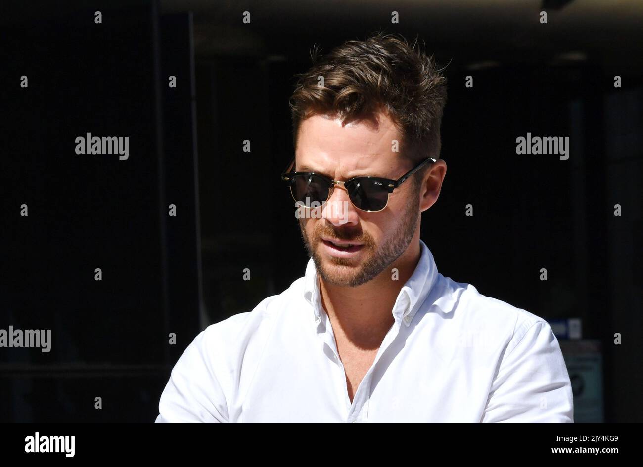 Neighbours actor Scott McGregor is seen outside the Southport ...