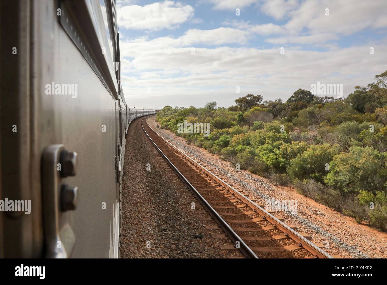 *FILE* The Ghan travelling through the Northern Territory, Friday ...
