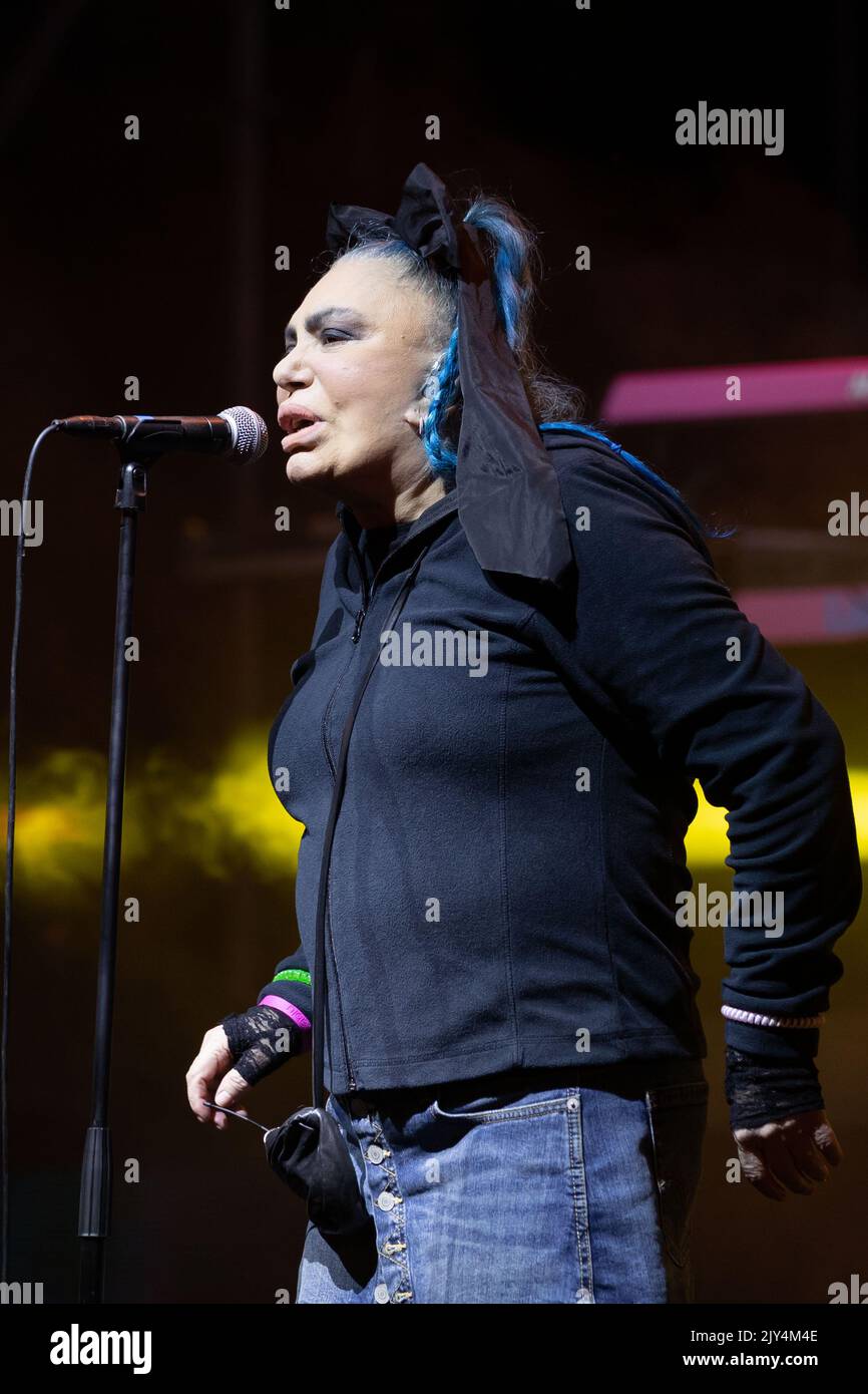 Loredana Berte in concert during the Italian singer Music Concert ...