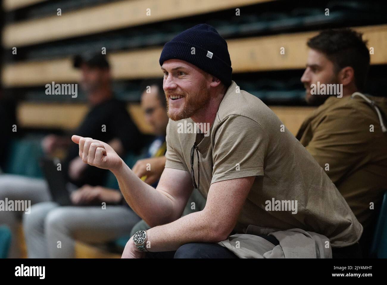 Former AFL player Jarryd Roughead is seen at a USA training session at ...