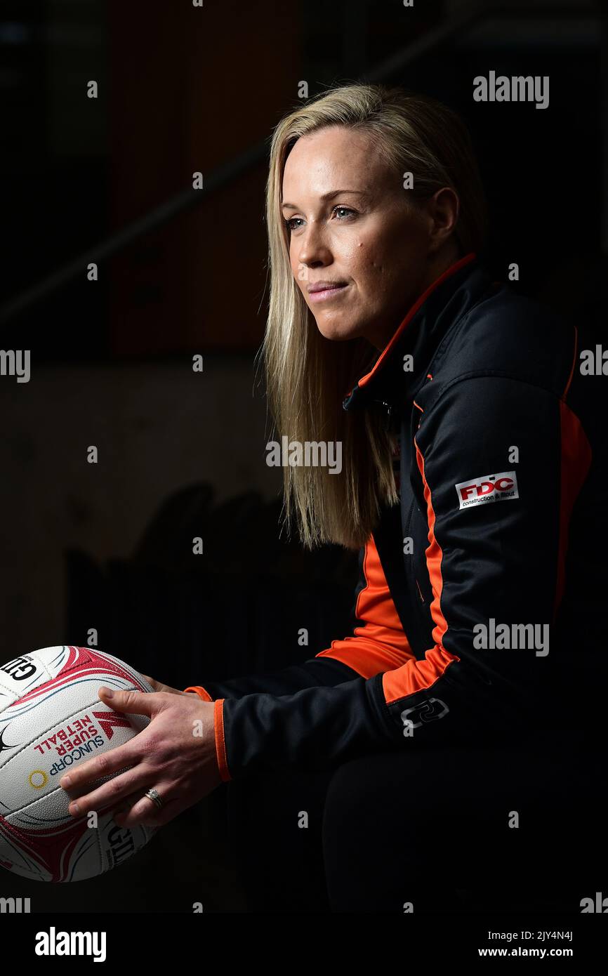 Giants Super Netball captain Kim Green poses for a photograph at ...