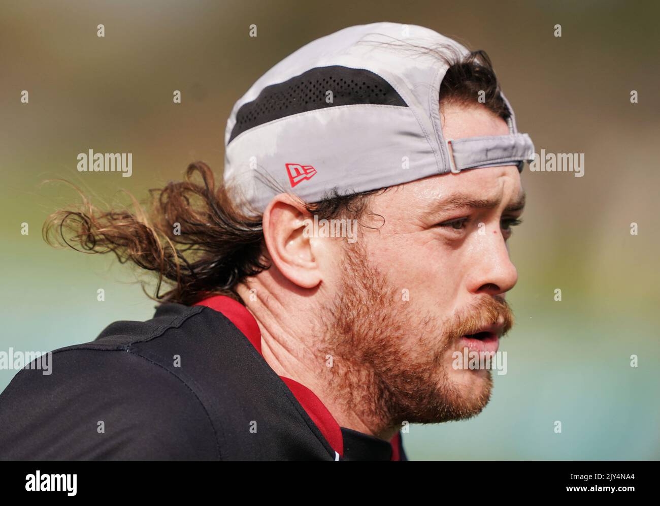 Jack Steven of the Saints sprints a lap during a St Kilda Saints AFL ...