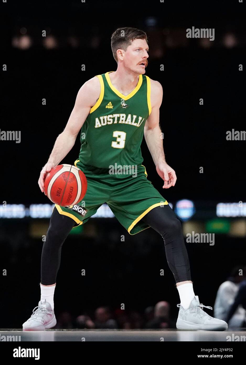 Cameron Gliddon of Australia controls the ball during match 1 of the ...