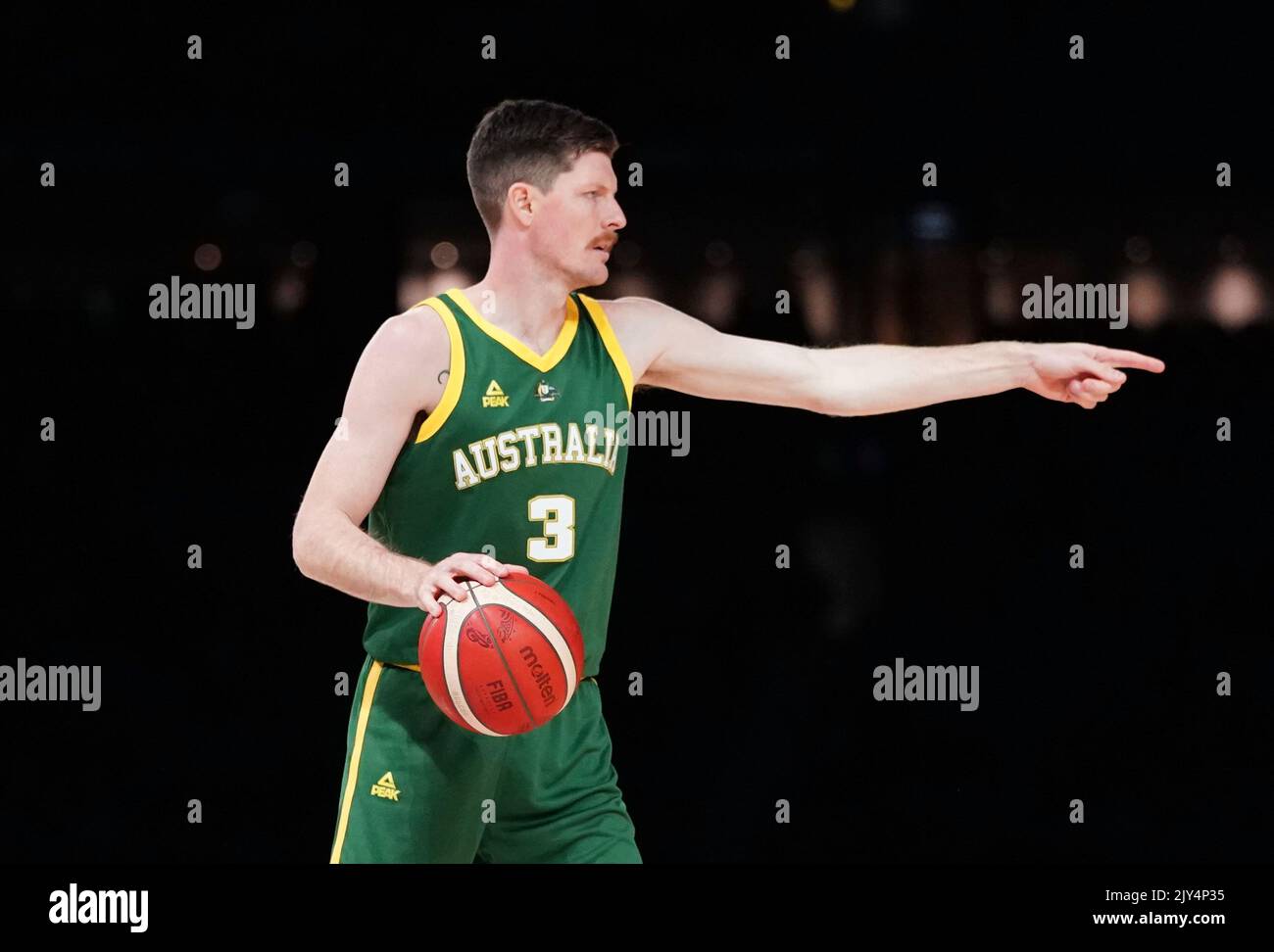 Cameron Gliddon of Australia controls the ball during match 1 of the ...