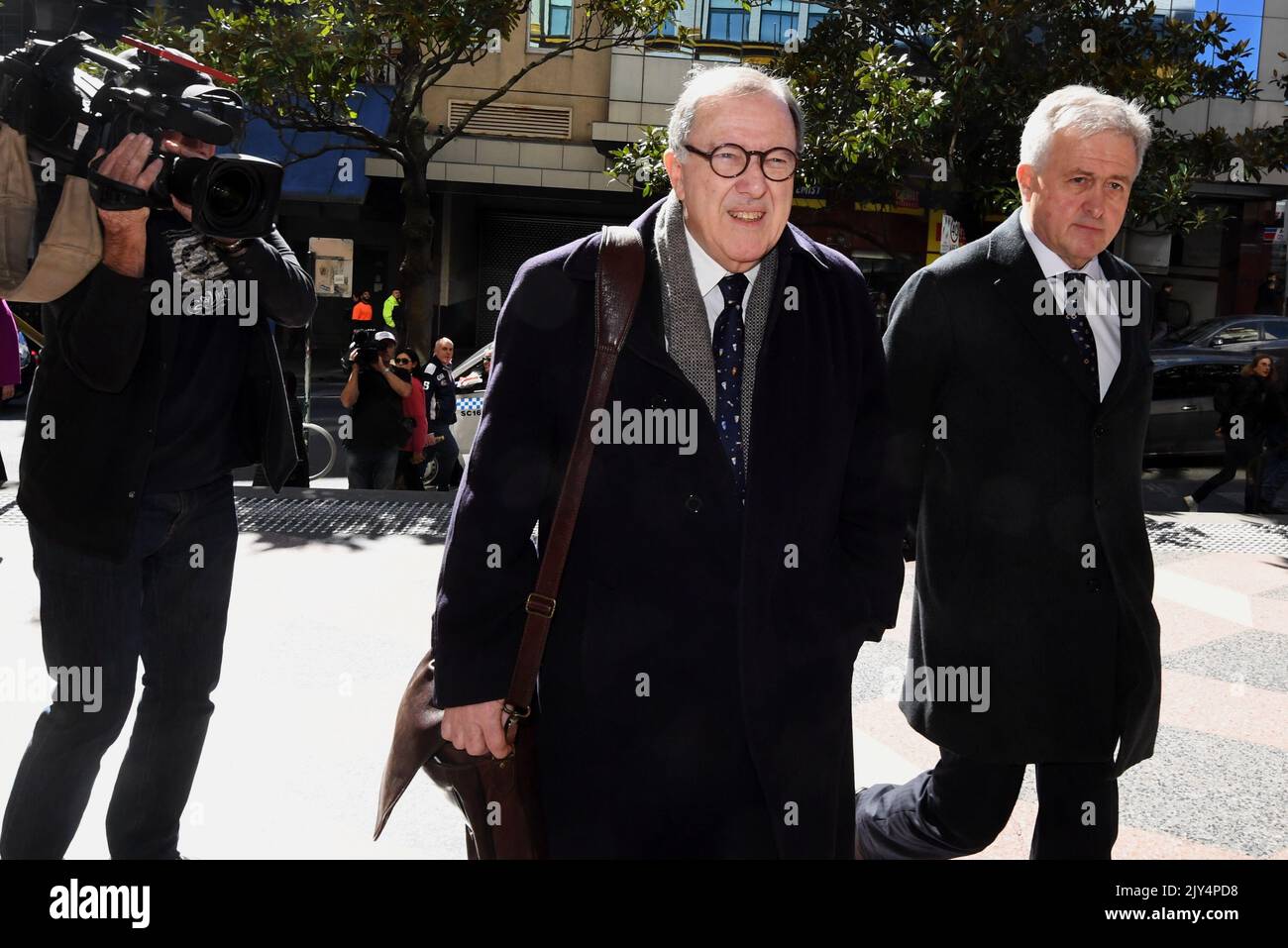 Graeme Curran arrives at the Downing Centre Courts in Sydney, Friday ...