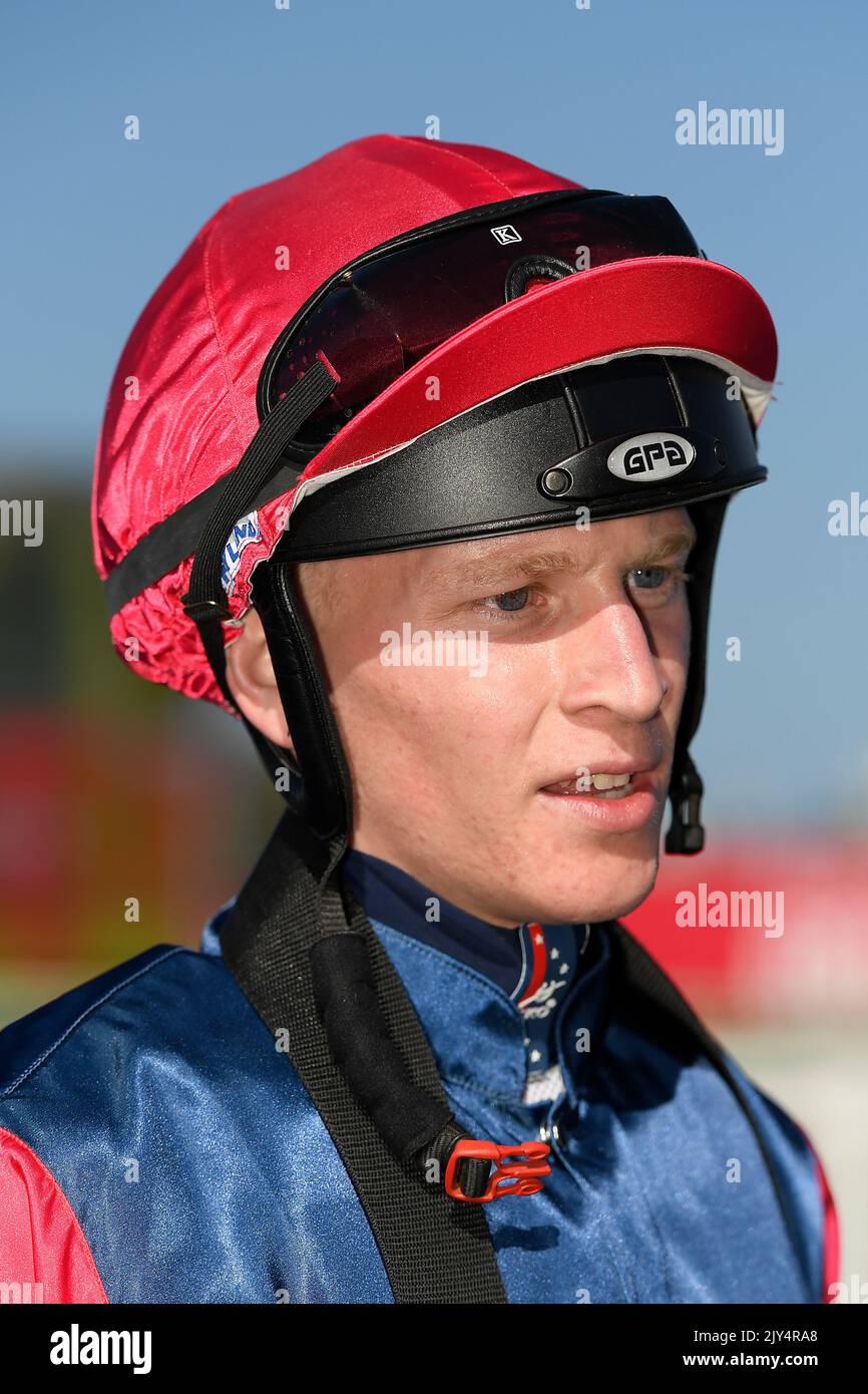 Jockey Nick Keal is seen during the QLD Brain Institute Raceday at ...