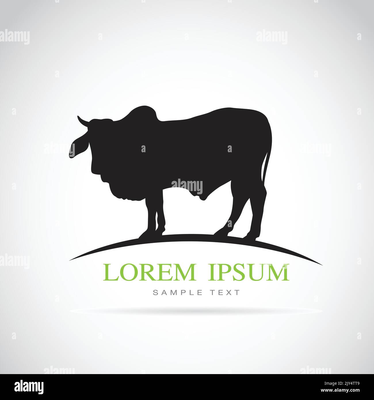 Vector image of a cow on white background. Easy editable layered vector ...