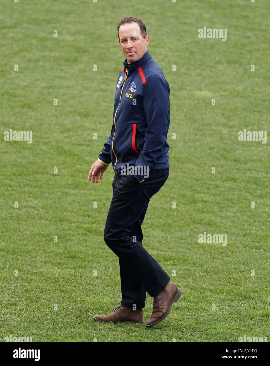 Don Pyke coach of the Crows looks on during the Round 23 AFL match ...