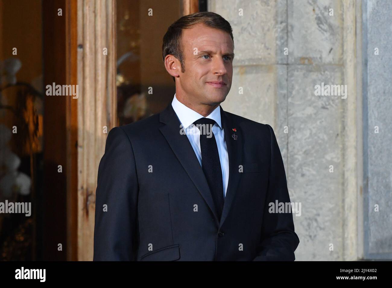 France's President Emmanuel Macron during the G7 Summit in the town of ...