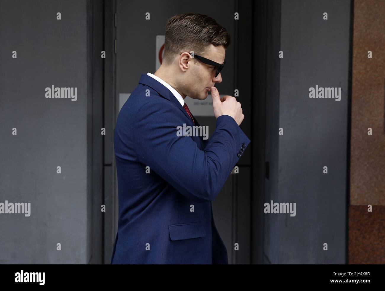 Dane Marsden Cordner leaves Newcastle Local Court, Newcastle, Monday ...