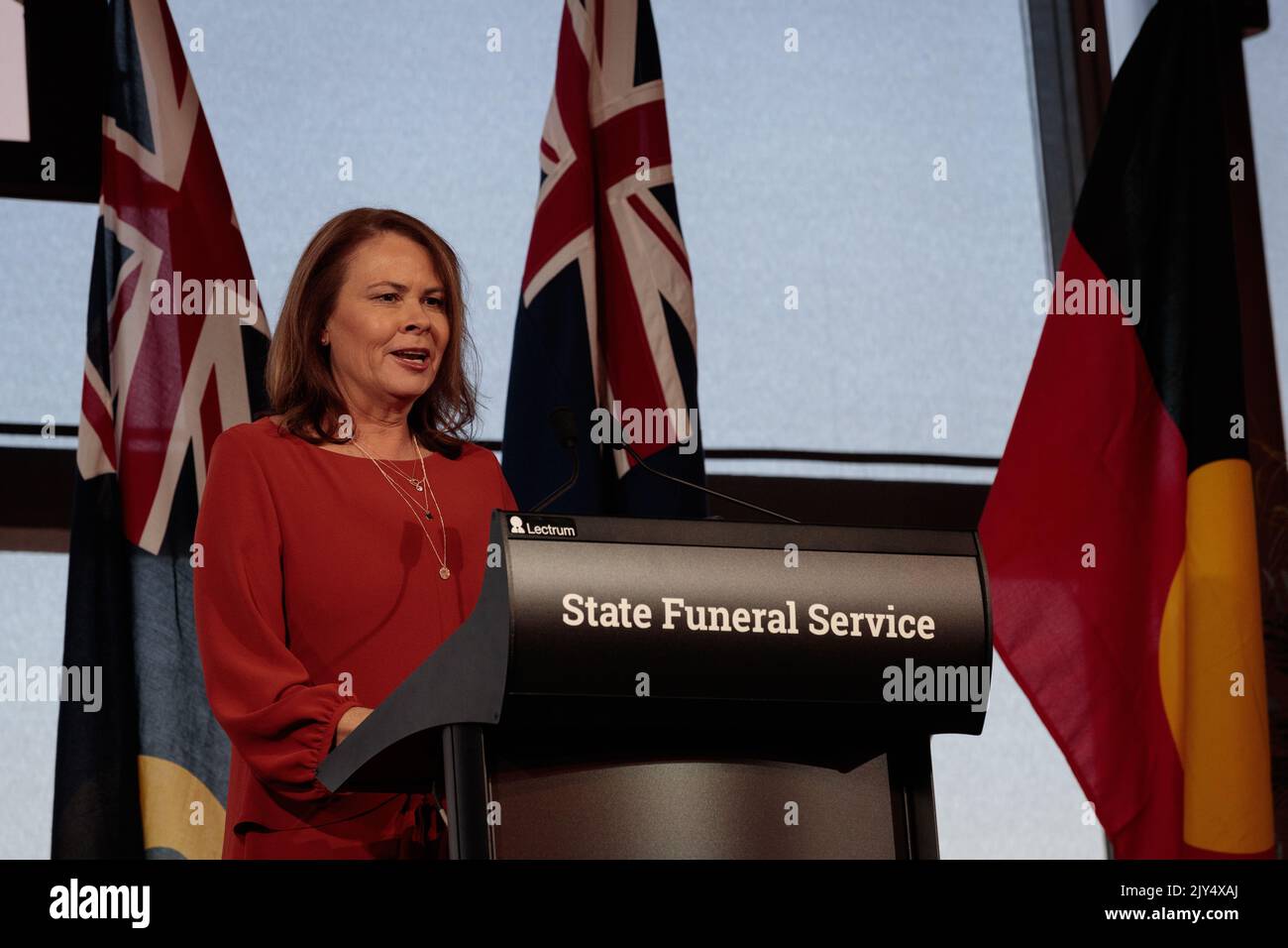 Kim Farmer, daughter of the late Graham "Polly" Farmer speaks at his ...