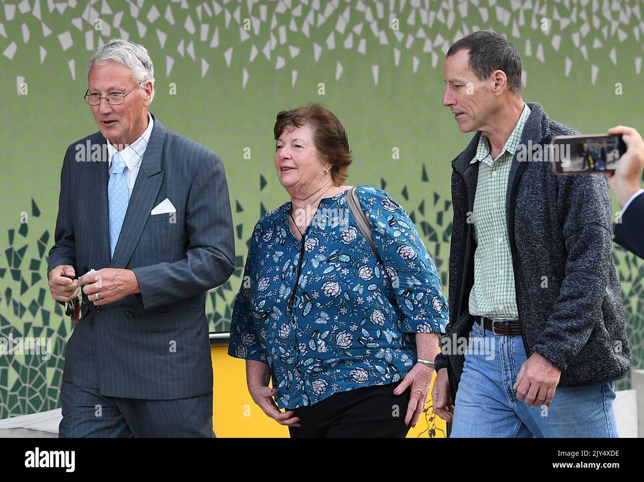 Bill Spedding (left) and wife Margaret Spedding (centre) leave the ...