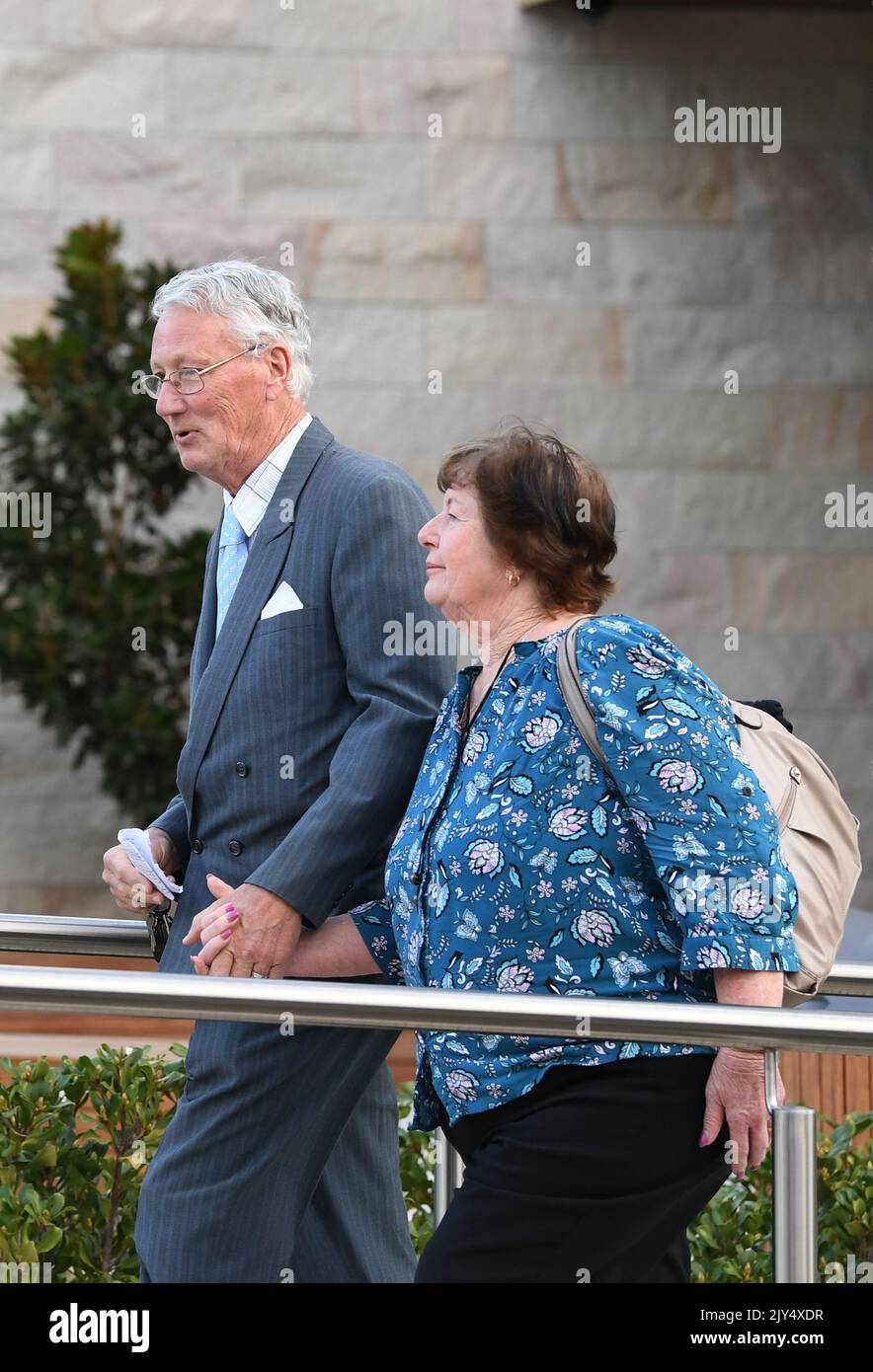 Bill Spedding (left) and wife Margaret Spedding leave the Inquest into ...
