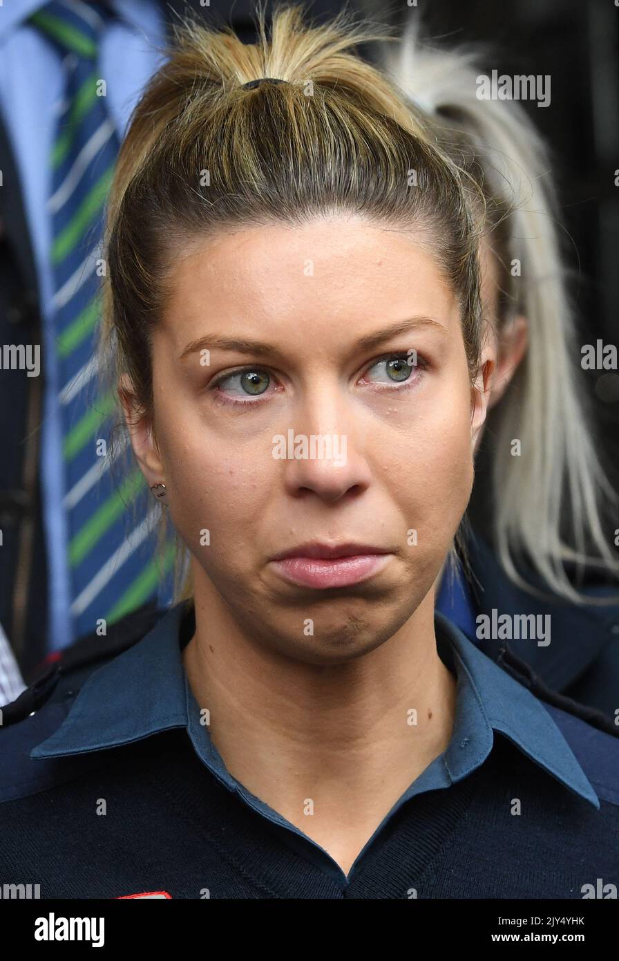 Paramedic "Monica" is seen outside the Melbourne Magistrates Court in ...