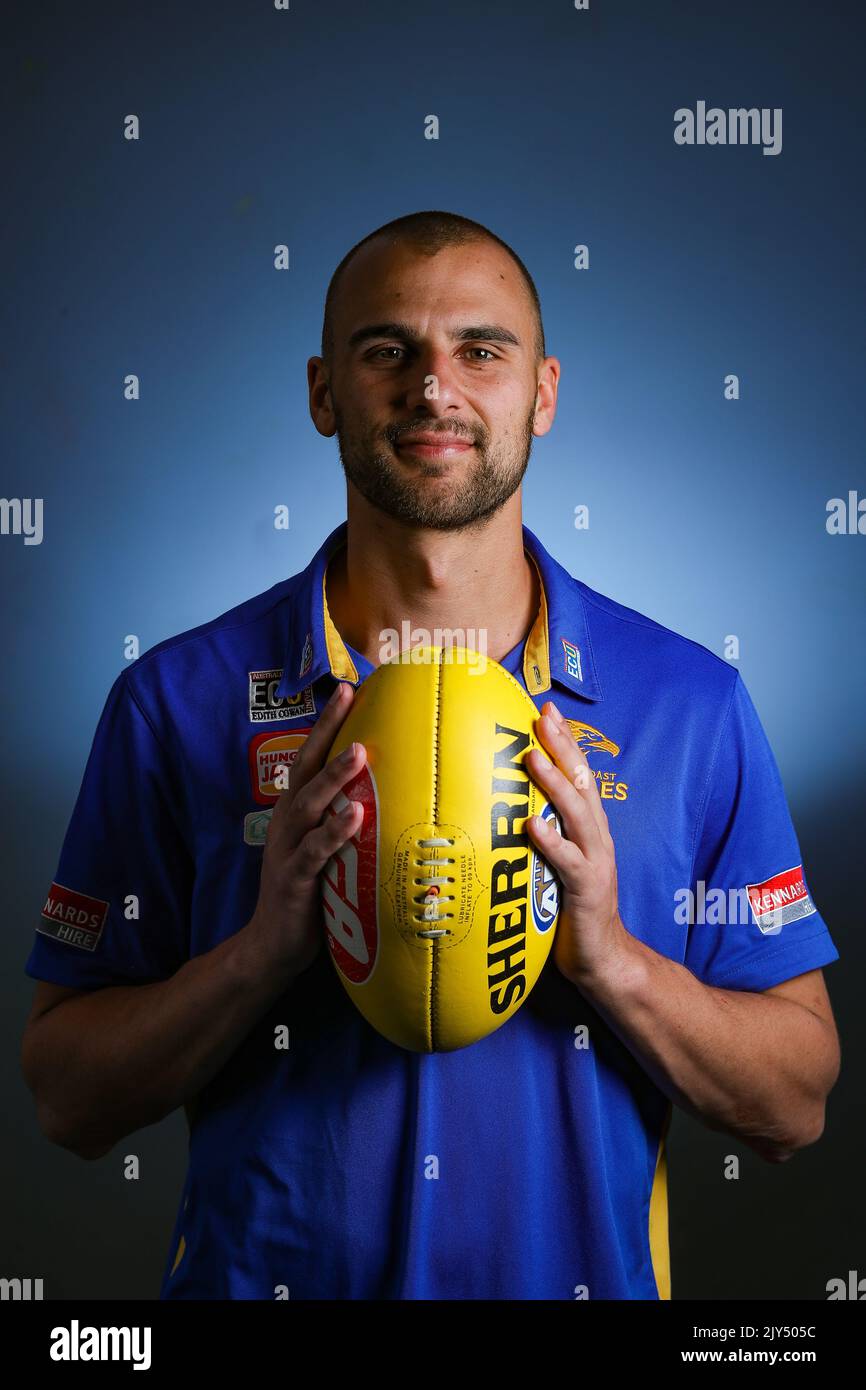 Dom Sheed poses for a photograph during a West Coast Eagles media ...