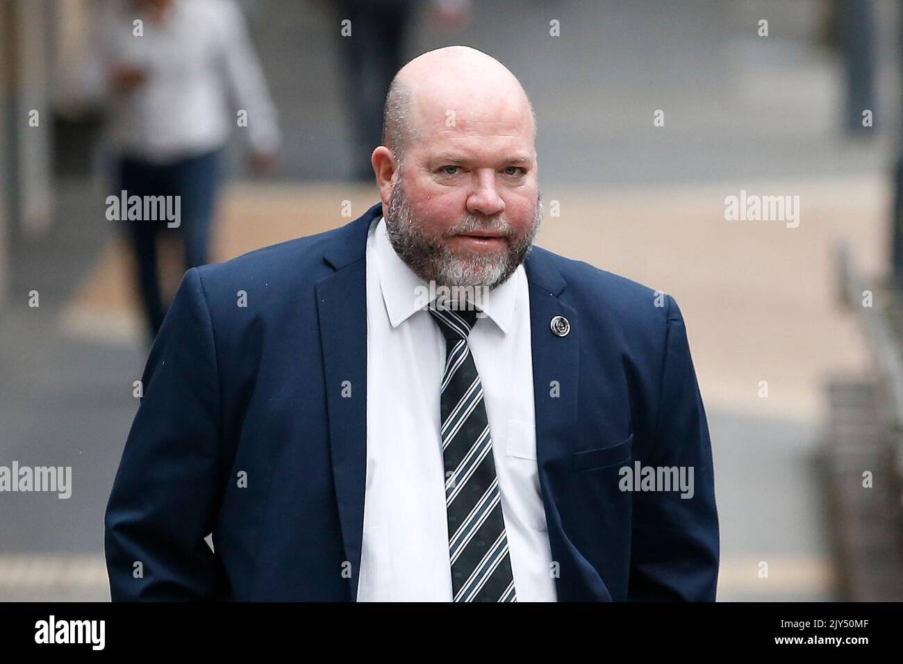 Detective Warwick Brown, the arresting officer of John Chardon, is seen at the Supreme Court in ...