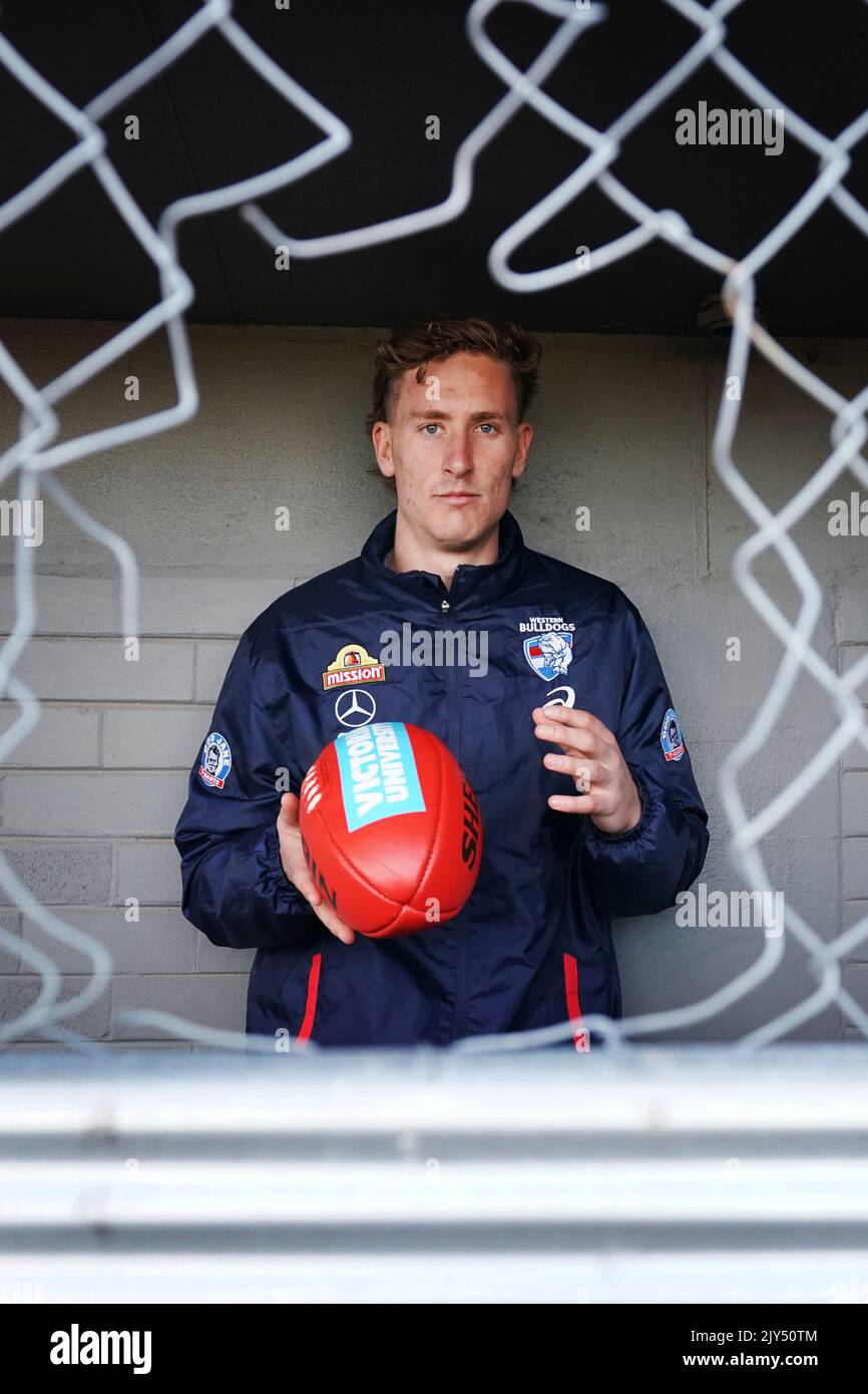 Aaron Naughton of the Bulldogs poses for a photograph during a Western ...