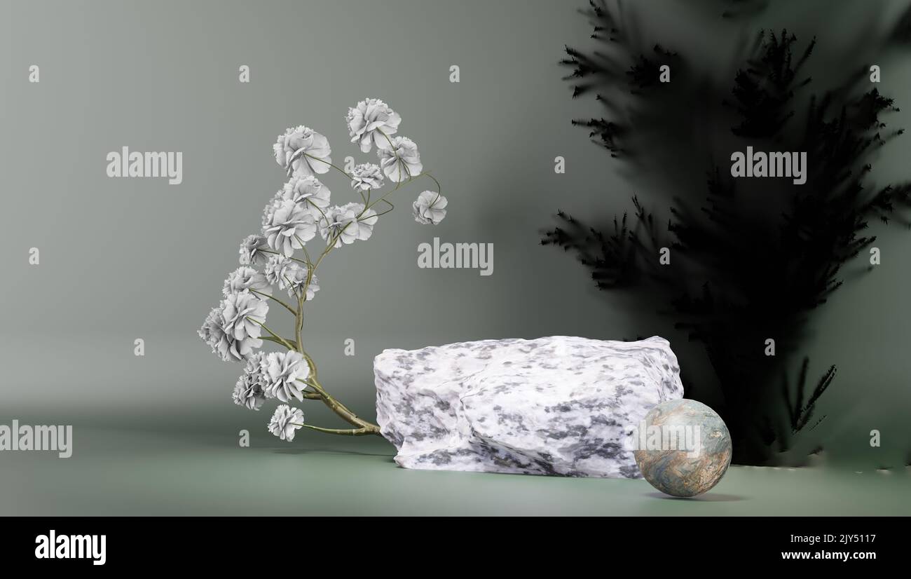 3D representation of perfumery and bathroom packaging with paster color ...