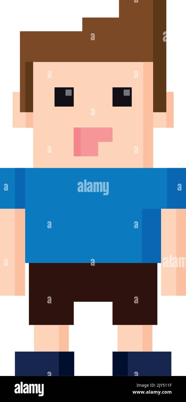 boy pixel 8 bit Stock Vector Image & Art - Alamy