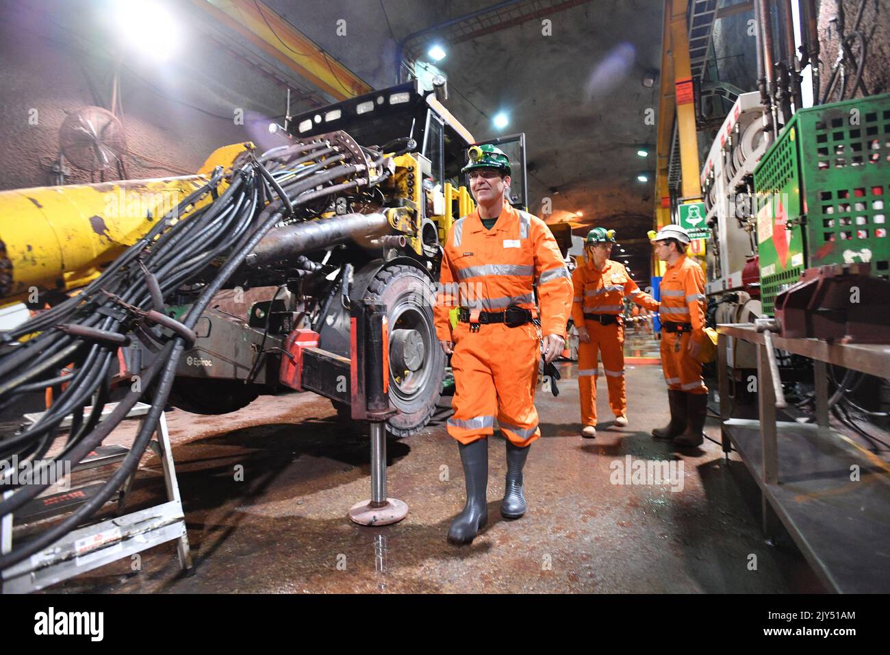 South Australian Premier Steven Marshall is seen during a tour of the ...