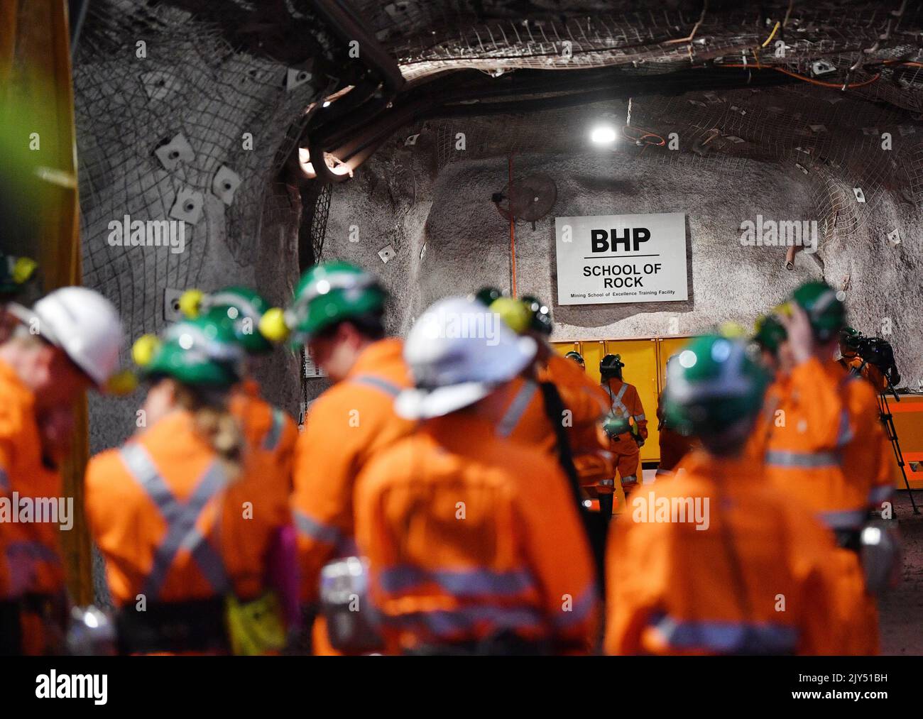 A general view of the underground mine during a tour of the Olympic Dam ...