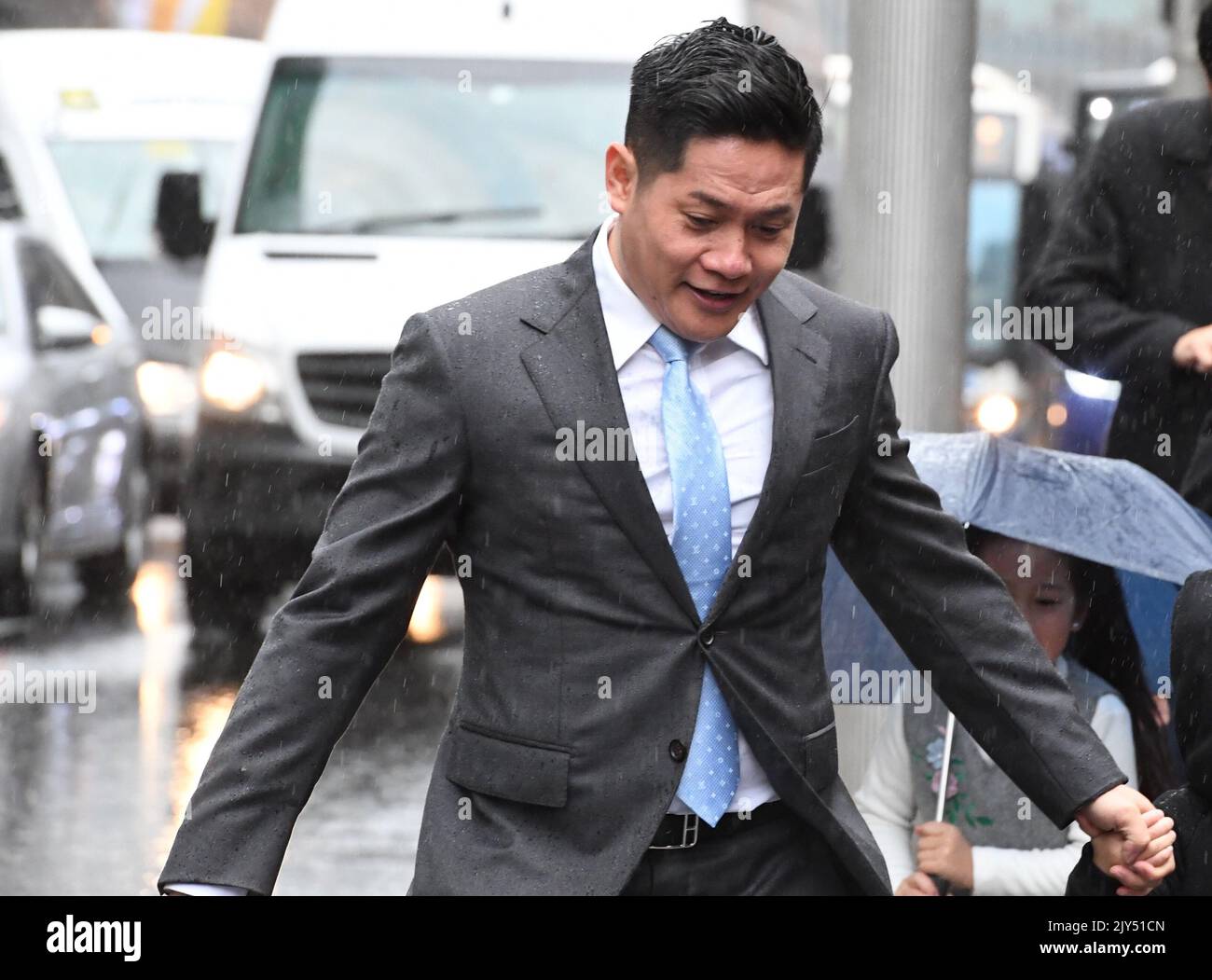 Nou Loeung arrives at the King Street Courts in Sydney, Friday, August ...
