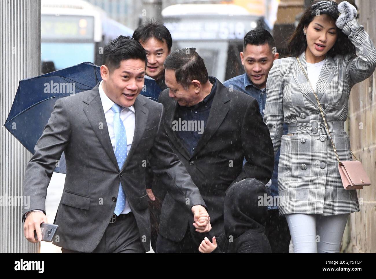 Nou Loeung arrives at the King Street Courts in Sydney, Friday, August ...
