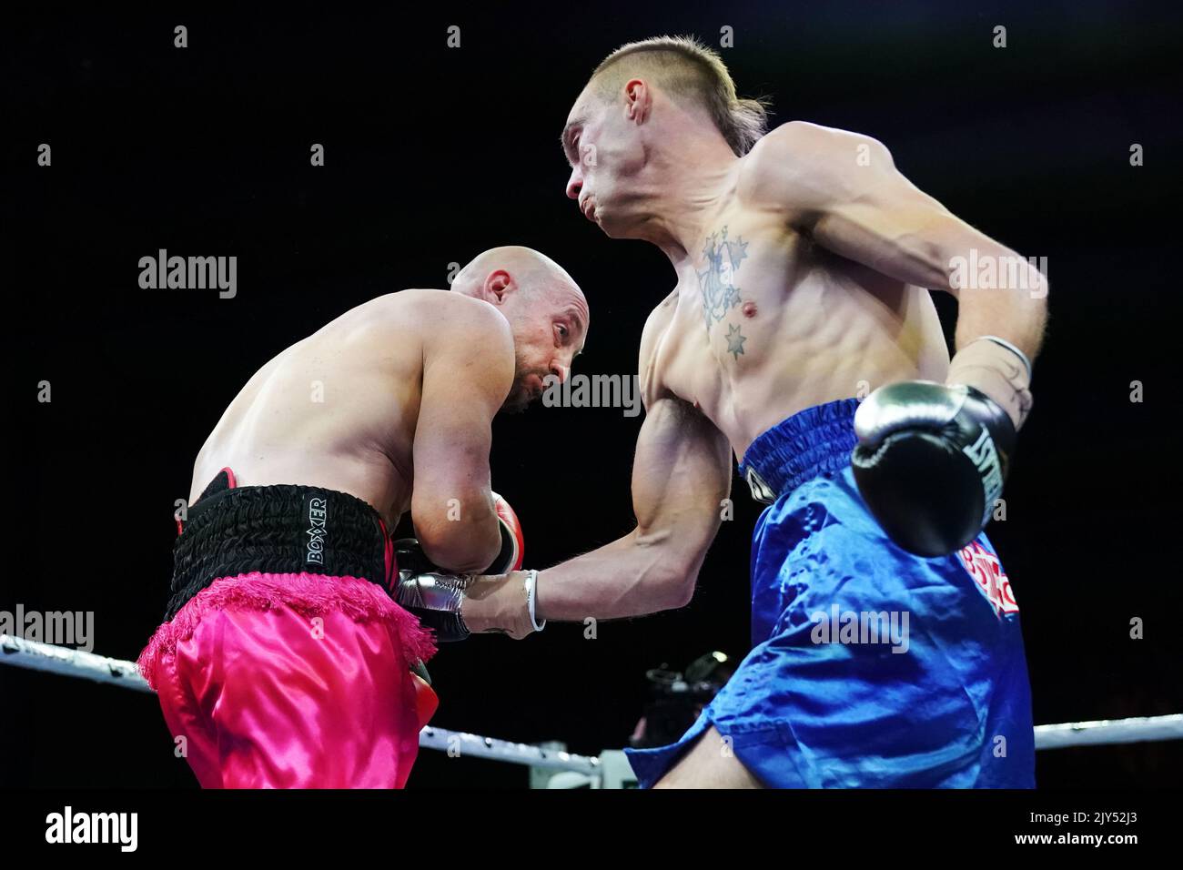 Damien Lock and Bo Belbin (right) compete during the 'Battle of Bendigo ...