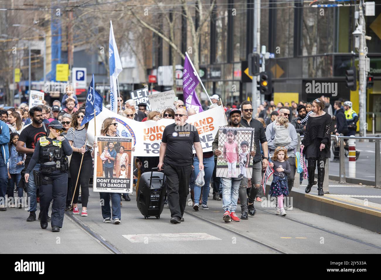 Hundreds of people attend the Let Them Stay Rally and march at the ...