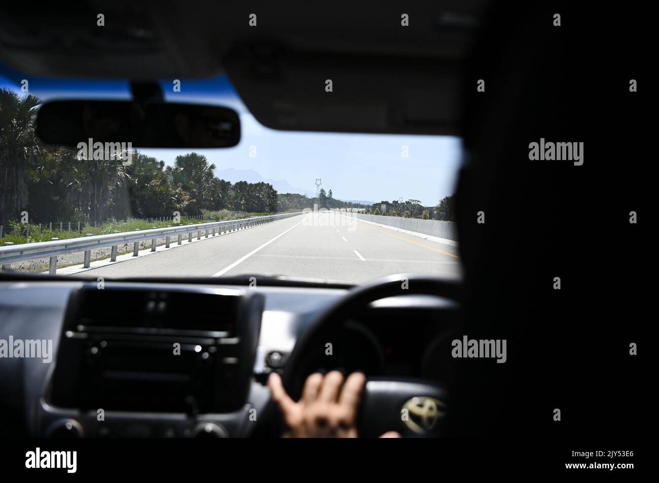 A car drives along Suai-Fatucai section of the expressway built by ...