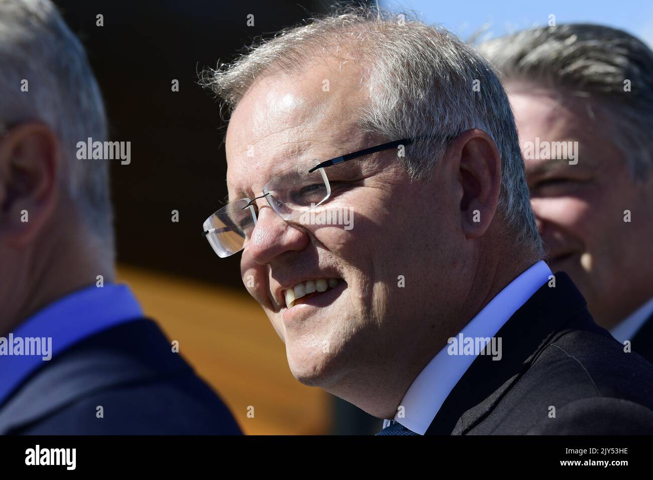 Prime Minister Scott Morrison is seen during the official opening of ...
