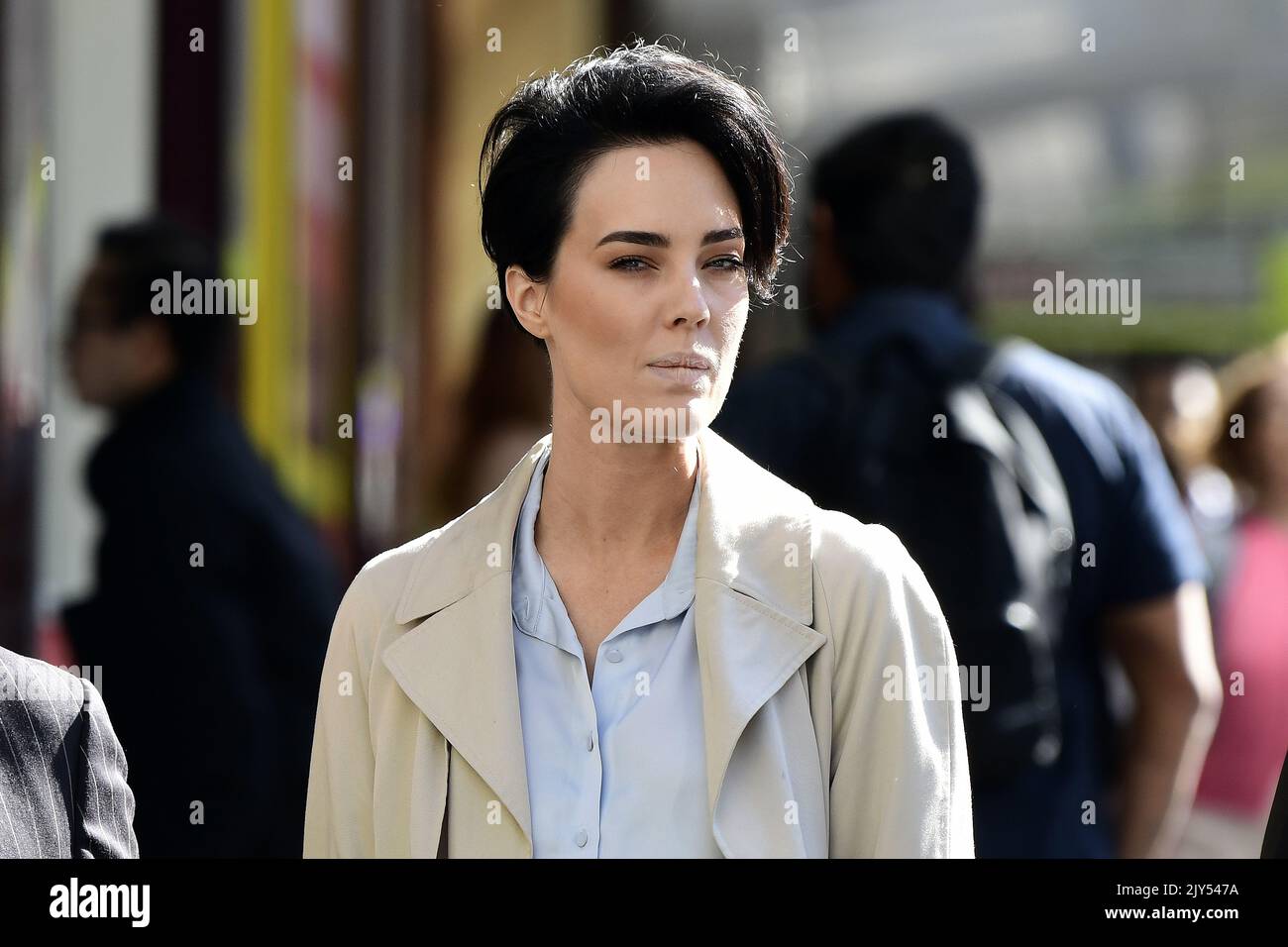 Sarah Budge arrives at Downing Centre District Court, Sydney, Tuesday ...