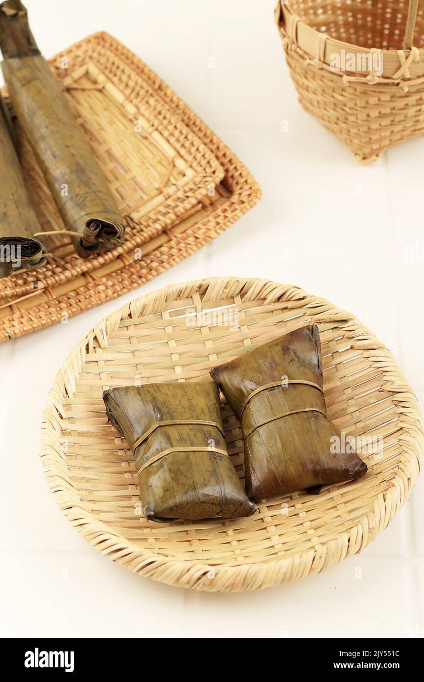 Buras or Burasa, Indonesian Rice Cake made from Boiled Rice in Coconut ...