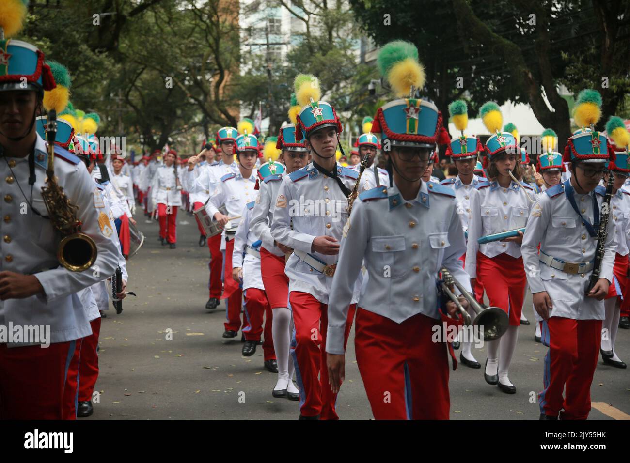 salvador, bahia, brazil - september 7, 2022: members of the military ...