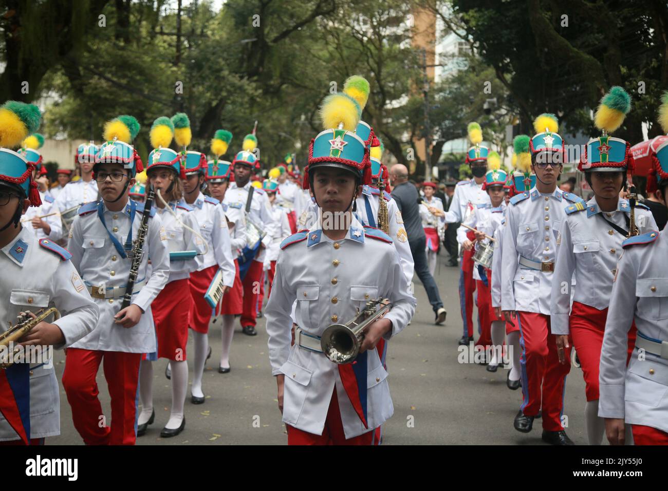 salvador, bahia, brazil - september 7, 2022: members of the military ...
