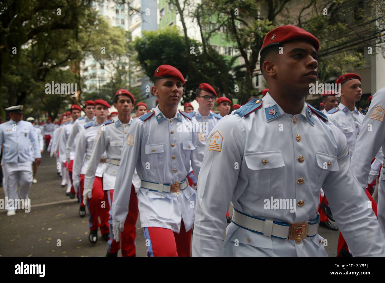 salvador, bahia, brazil - september 7, 2022: members of the military ...
