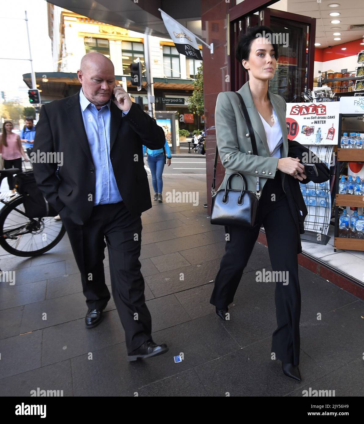 Sarah Budge leaves the Downing Centre Court in Sydney, Thursday ...