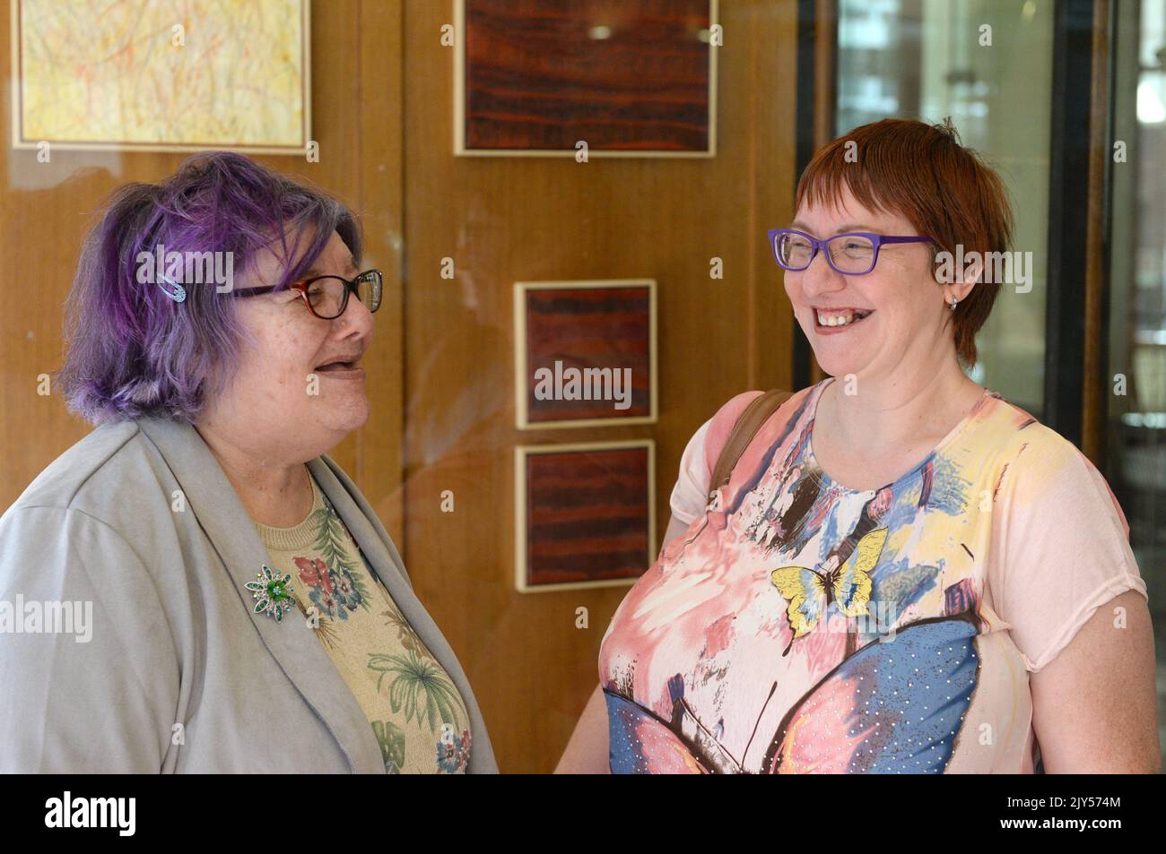 Jeni Haynes (right) with her mother at Sydney's Downing Centre District ...