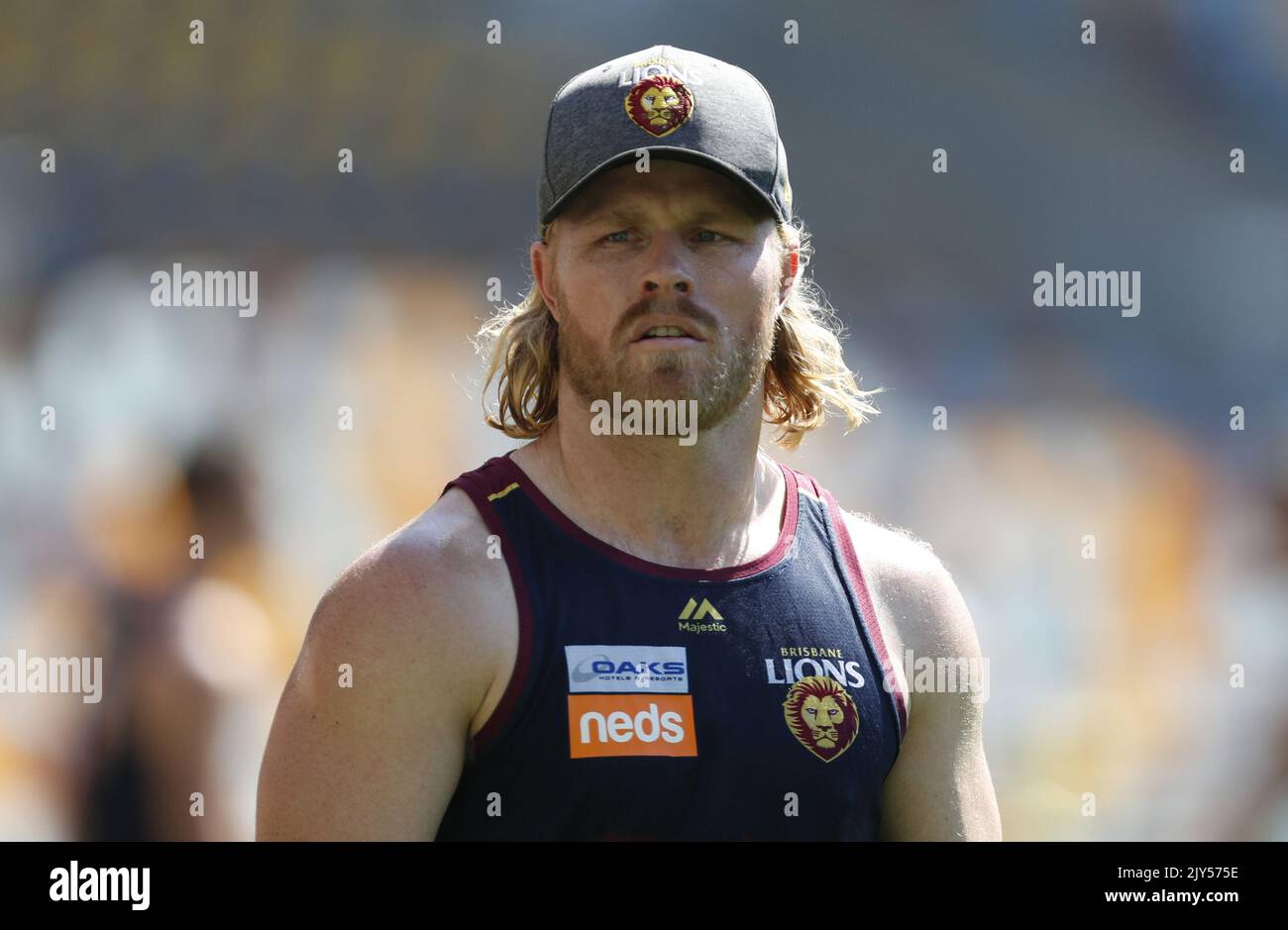 Daniel Rich of Brisbane Lions is seen during a Brisbane Lions training ...