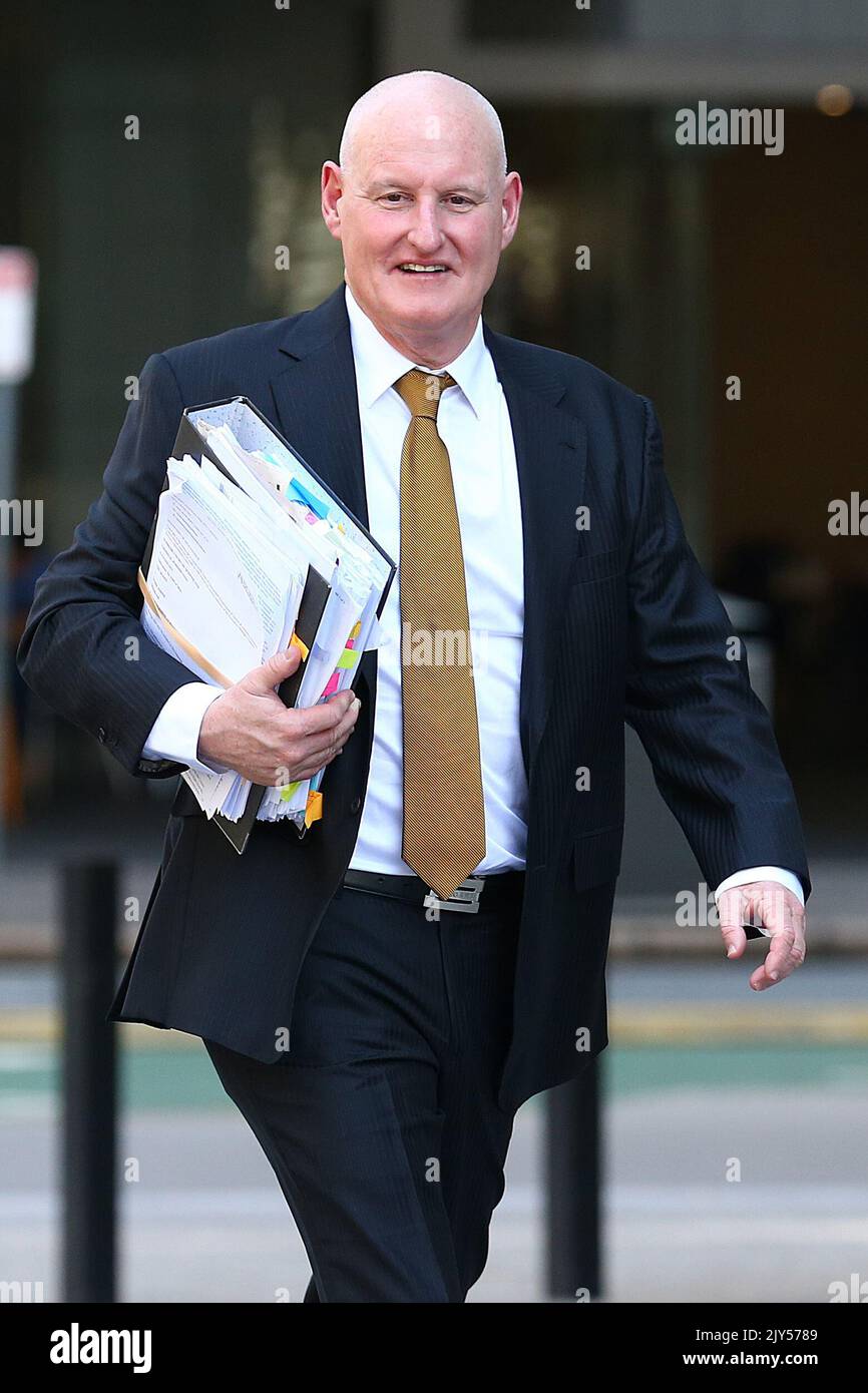Defense Lawyer Tony Kimmins leaves the Supreme court in Brisbane ...