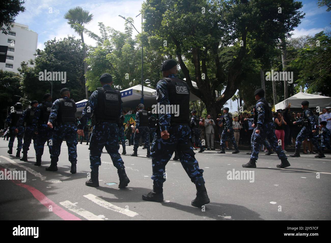 salvador, bahia, brazil - september 7, 2022: members of the Salvador ...