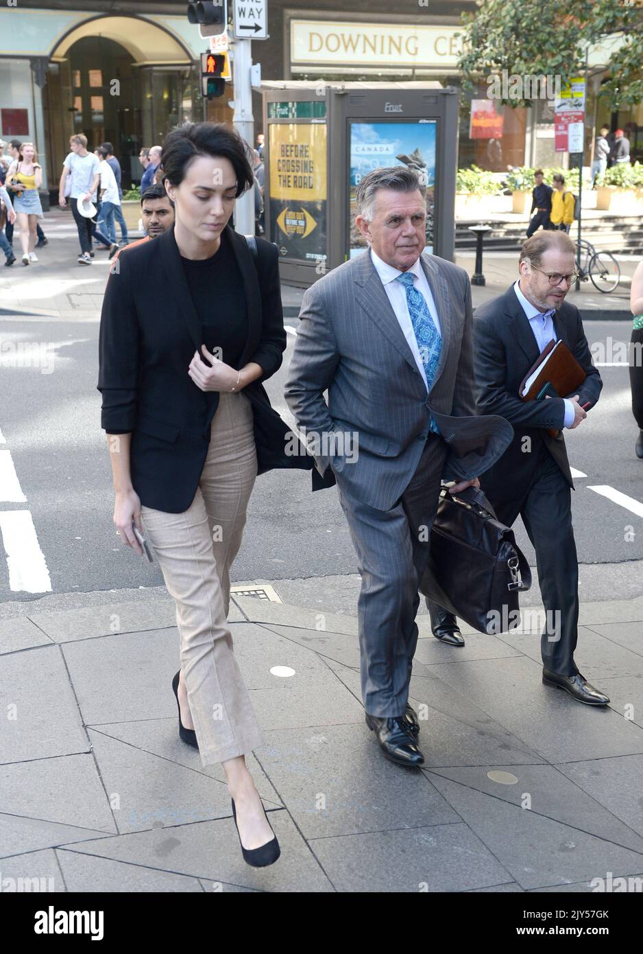 Sarah Budge leaves the Downing Centre Court in Sydney, Friday ...