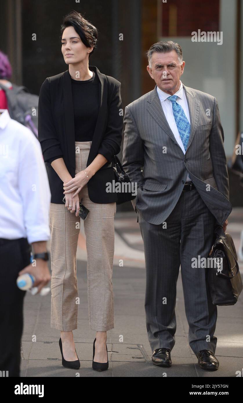 Sarah Budge leaves the Downing Centre Court in Sydney, Friday ...