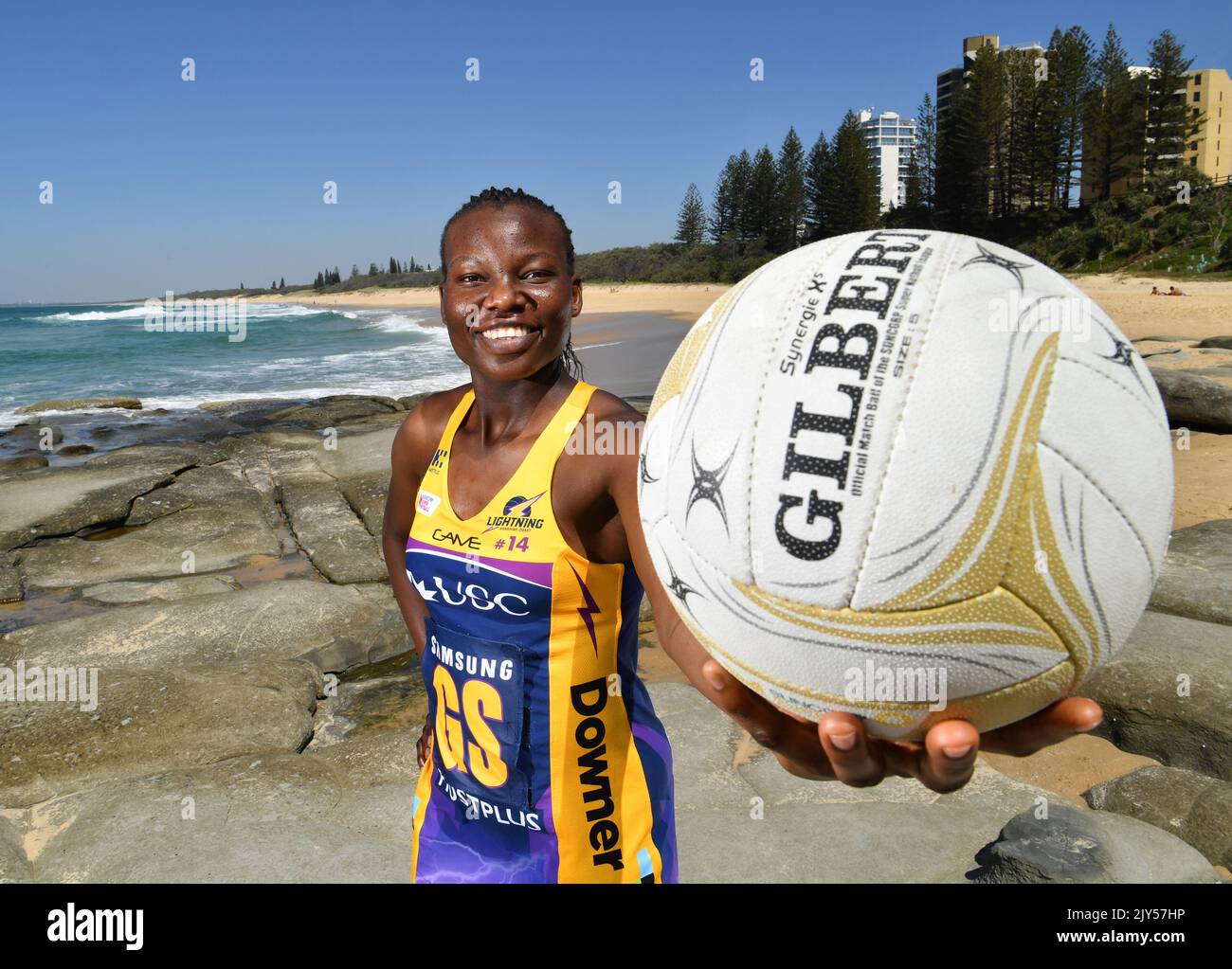 Peace Proscovia of the Sunshine Coast Lightning poses for a photograph ...