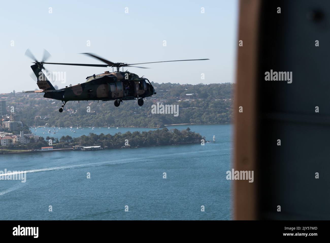 An Australian Army Black Hawk helicopter from the 6th Aviation Regiment ...