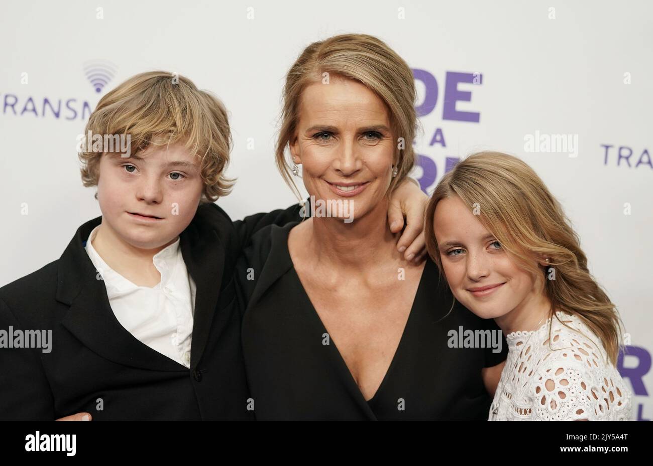 (L-R) Gryffin Morrison, Rachel Griffiths and Summer North arrive at the ...
