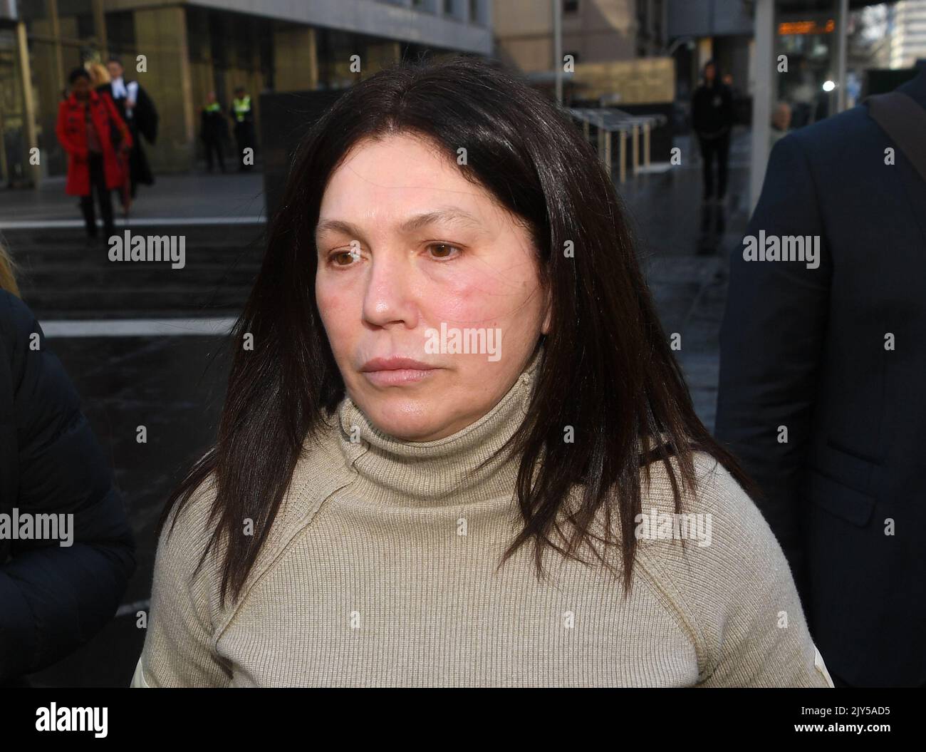 Roberta Williams departs the County Court of Victoria, Melbourne ...
