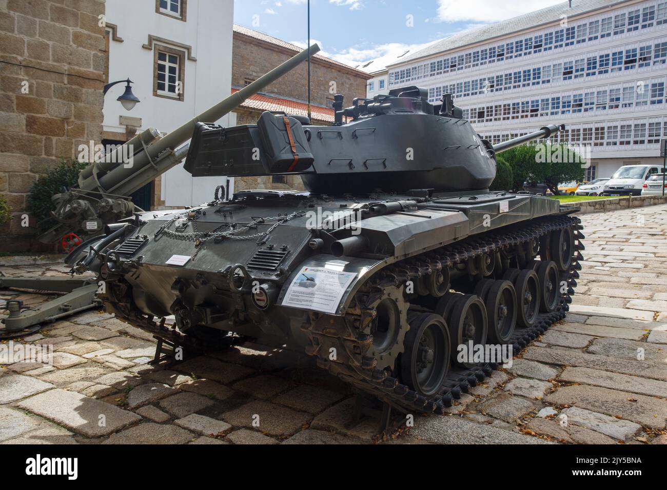 Coruna-Spain. American-made M-41 tank known as the Walker Bulldog ...